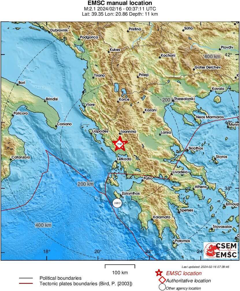 Earthquake data