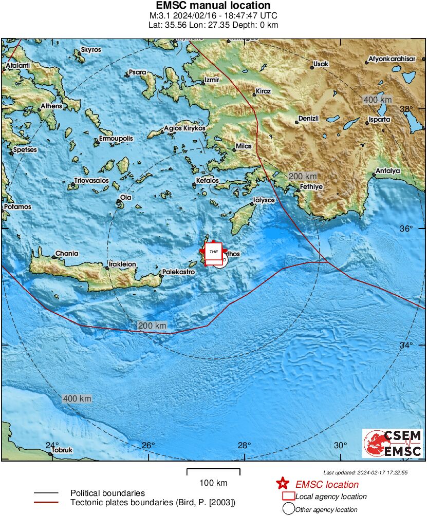 Earthquake data